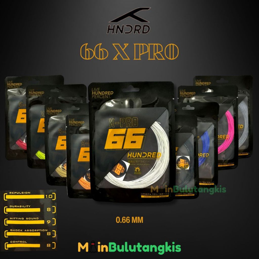 Jual Senar Raket Badminton Hundred 66X PRO/ 66 X PRO Original | Shopee Indonesia