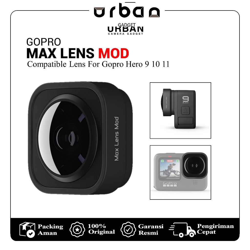 Jual GoPro Max Lens Mod for HERO 10 HERO 9 Lens Mod - Resmi | Shopee ...