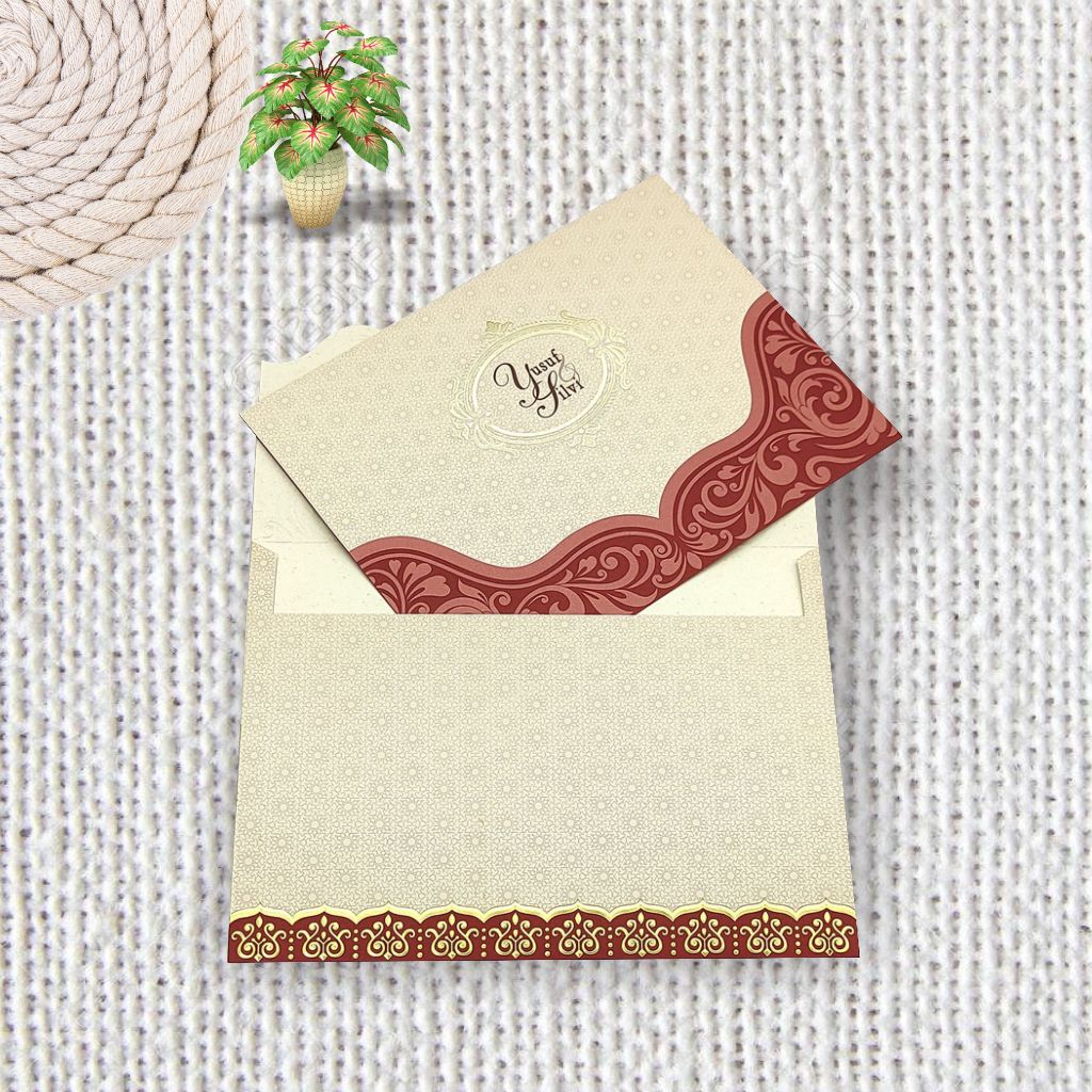 Jual Undangan Amplop Cantik Bunga Bunga dengan Lis Silver Desain Erba ...