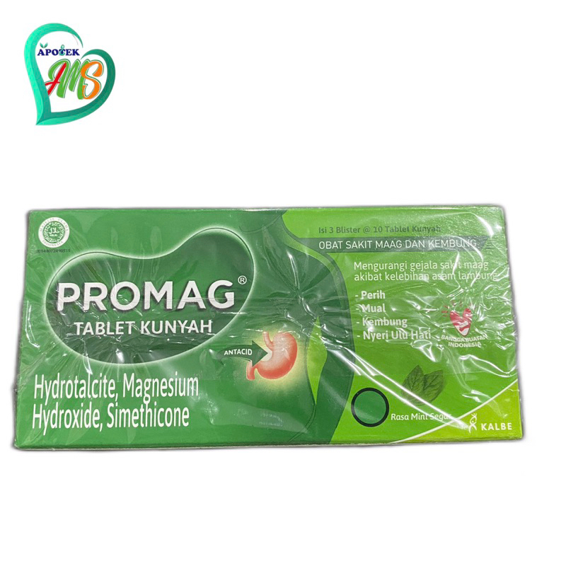 Jual PROMAG TABLET KUNYAH PER BOX | ISI 3 BLISTER @10 TABLET | Shopee ...