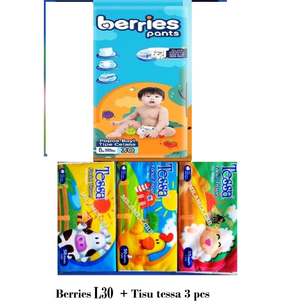 Jual BERRIES POPOK BAYI BERRIES PANTS / TIPE CELANA M34 / L30 / XL26 ...