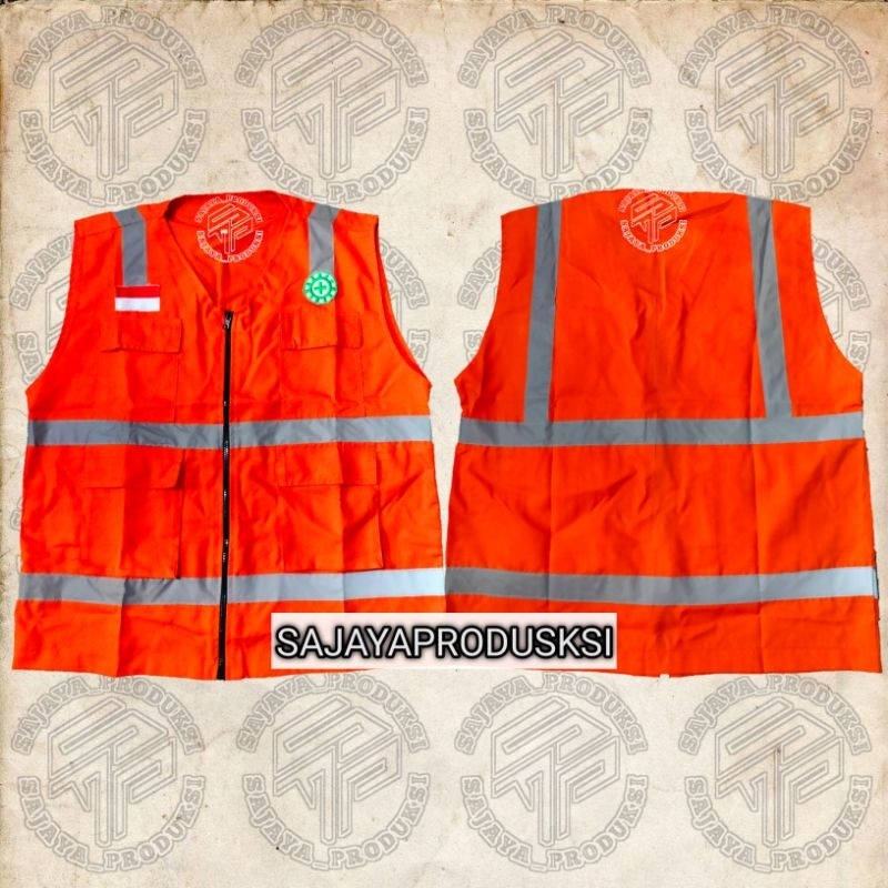 Jual rompi safety Oren | rompi lapangan Oren | rompi proyek Oren | free ...