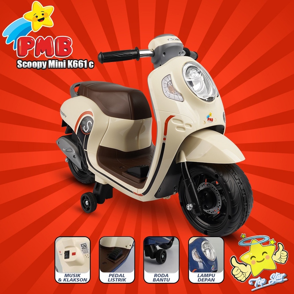 Jual MAINAN MOTOR AKI ANAK PMB K611C HONDA SCOOPY MINI | Shopee Indonesia