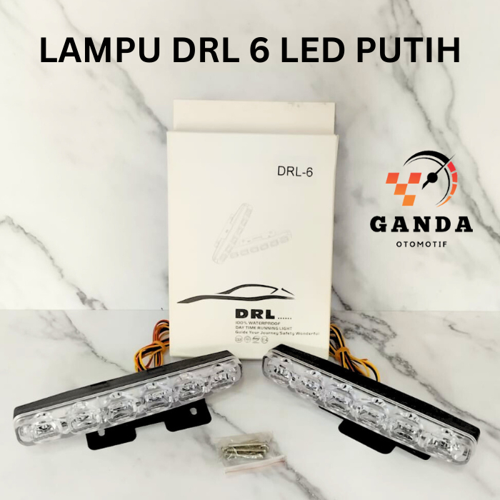 Jual Lampu LED Drl Bemper Grill Mobil 6 Mata Putih Universal - Original ...