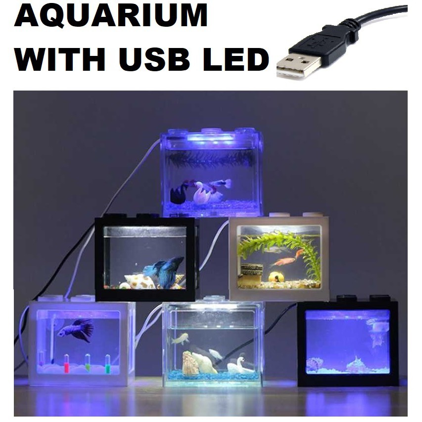 Jual Aquarium Lego Lampu USB LED Light Akuarium Cupang Led Ikan Hias ...