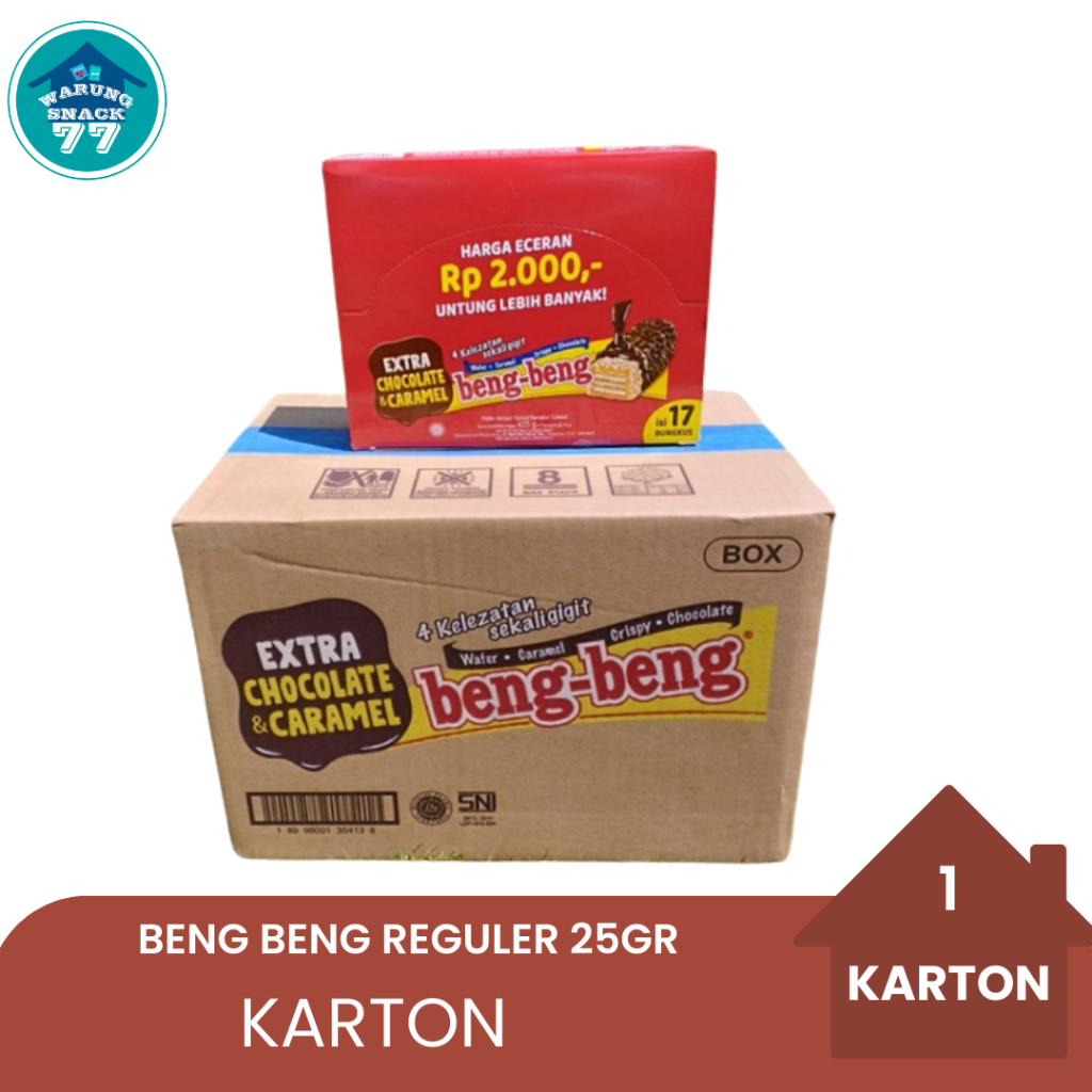 Jual BENG-BENG EXTRA REGULER CHOCOLATE 25 GR KARTON | Shopee Indonesia