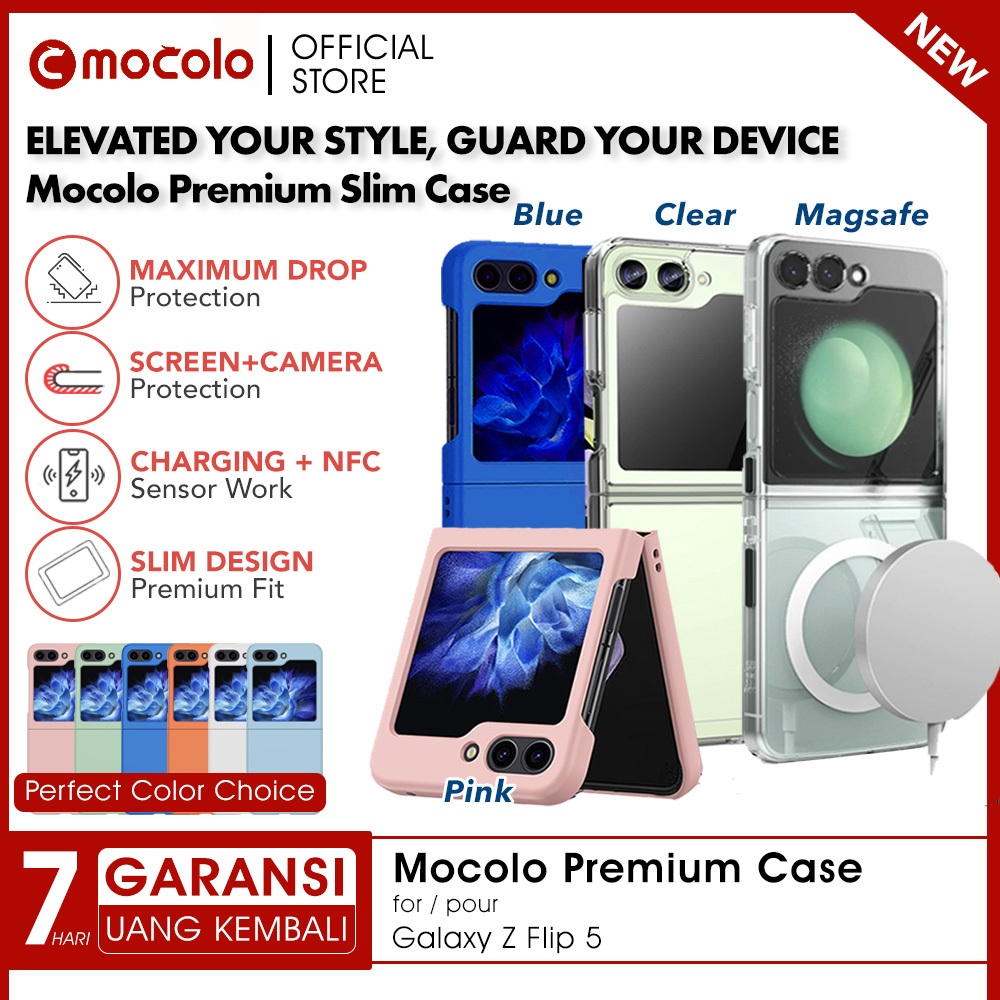 Jual Mocolo PREMIUM Case Samsung Galaxy Z Flip 5 - Clear Casing Flip5 ...