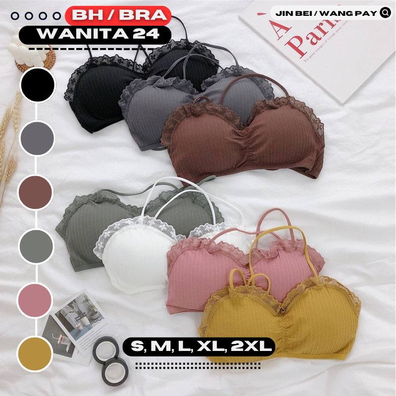 Jual BRA / BH 24 KAIN LEMBUT Bra Wanita Push Up Pakaian Dalam BH Tanpa ...