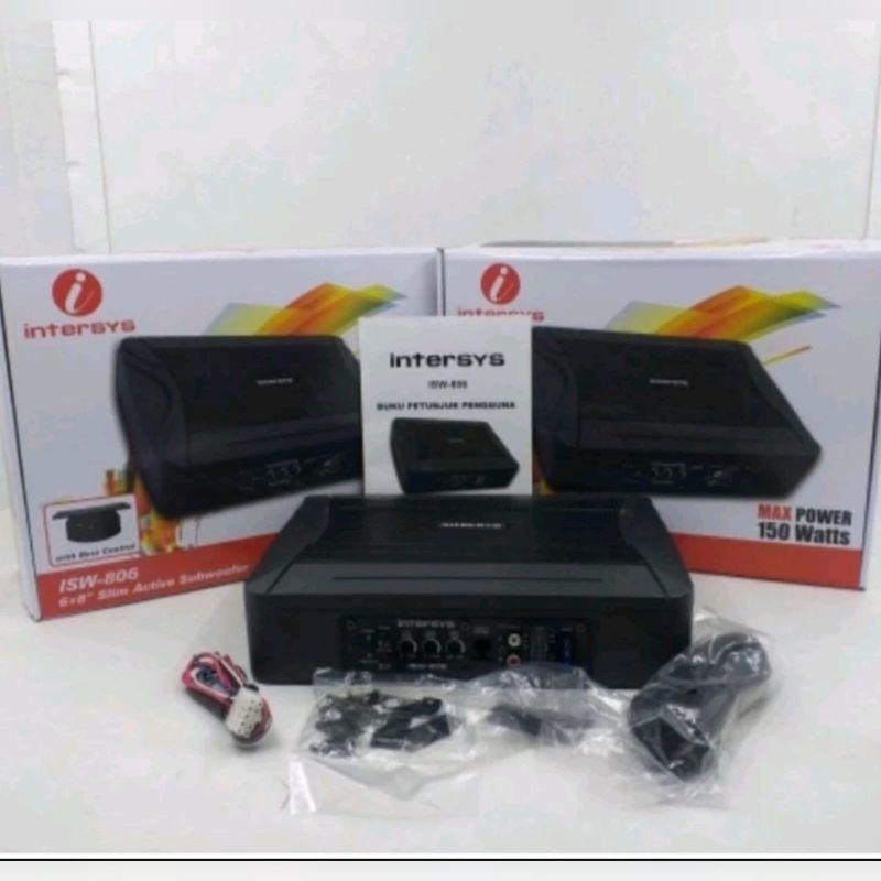 Jual Subwoofer mobil slim aktif kolong jok intersys isw-806 | Shopee Indonesia