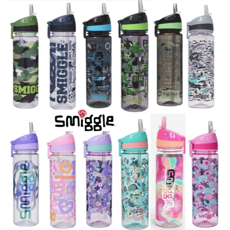 Jual Botol Minum SMIGGLE Sedotan Bottle Anak Sekolah Robot Dino Ghost Monster Unicorn Shark ...