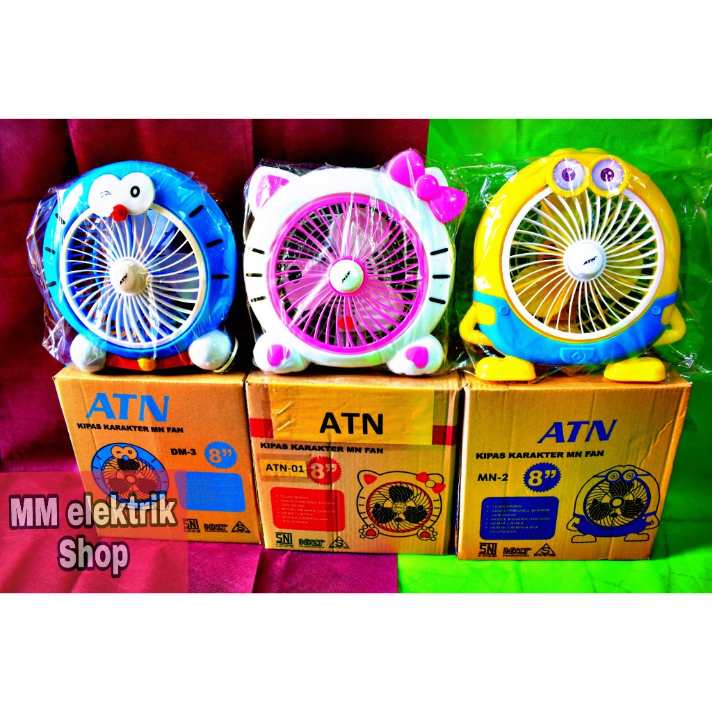 Jual Kipas Angin Karakter Doraemon Hello Kitty Minion Mini Fan 8inch ...