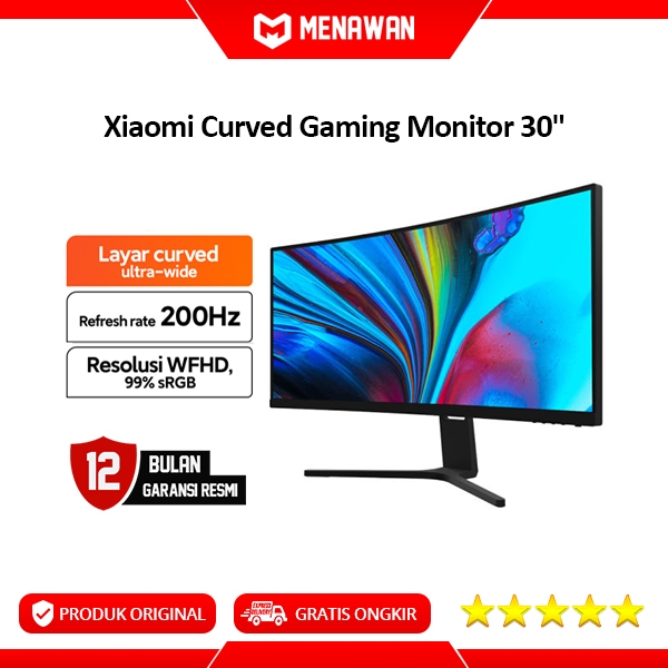 Jual Xiaomi Mi Curved Gaming Monitor WFHD 200Hz Monitor Layar Lengkung ...