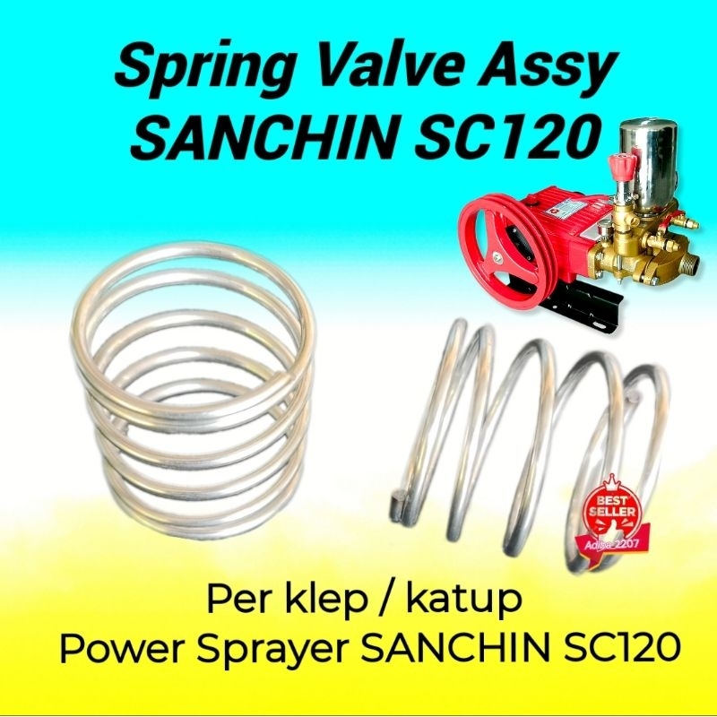 Jual Spring valve assy SANCHIN SC 120/per klep power sprayer SC120/per katup steam cuci motor ...