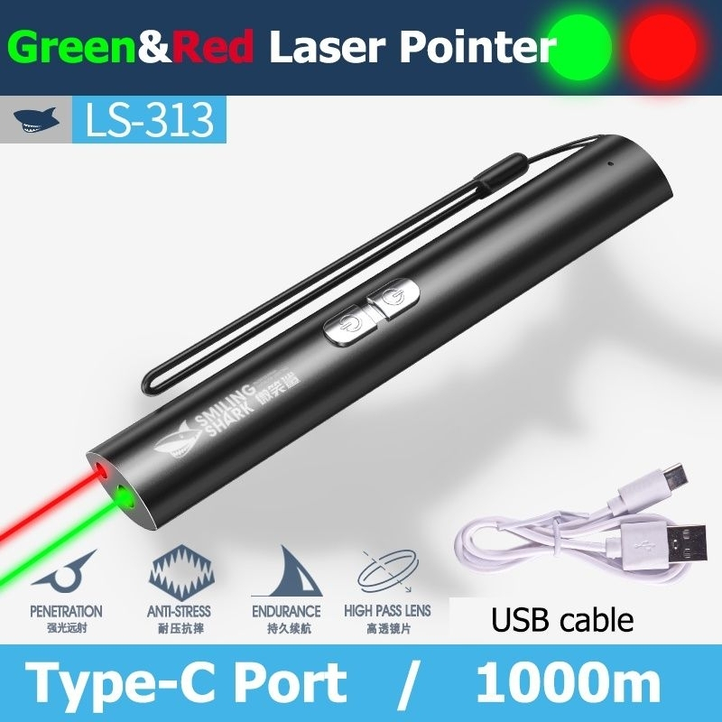 Jual SMILING SHARK LS-313 - GREEN LASER POINTER - LASER 2 CAHAYA GREEN ...