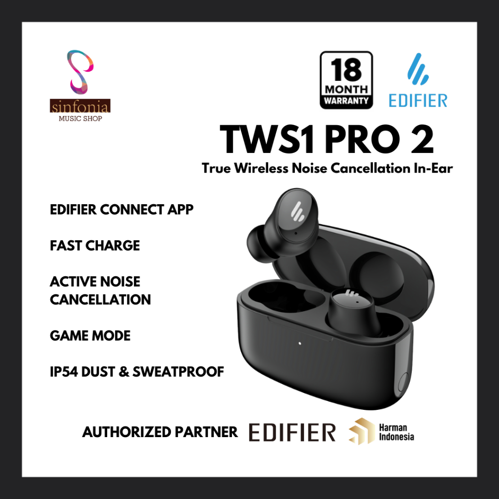 Jual Edifier TWS1 Pro 2 True Wireless Noise Cancellation In-Ear ...