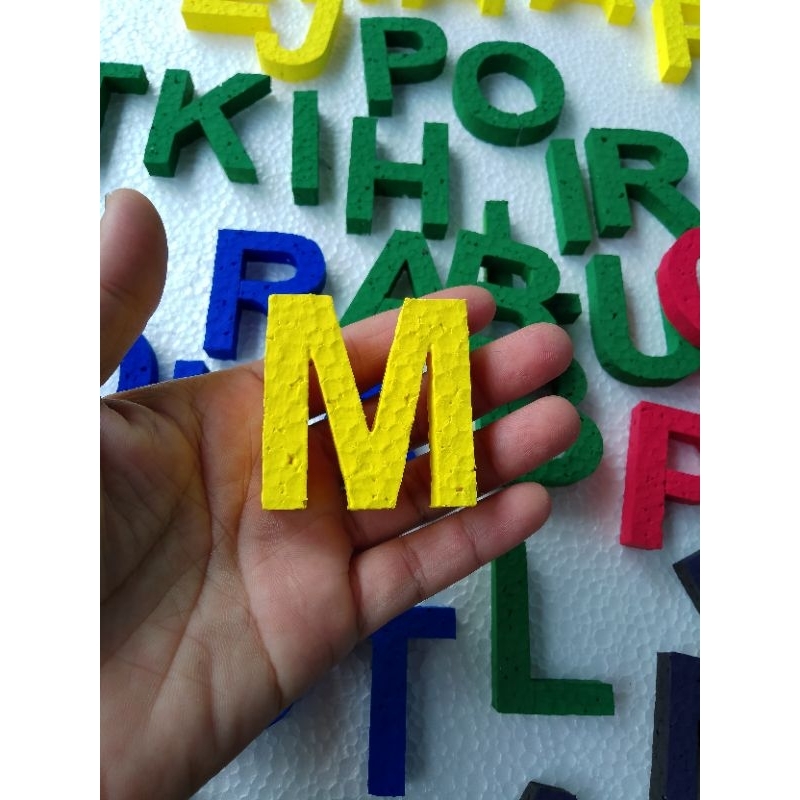 Jual HURUF TIMBUL STYROFOAM TINGGI 3 CM / HURUF TIMBUL / HURUF | Shopee ...