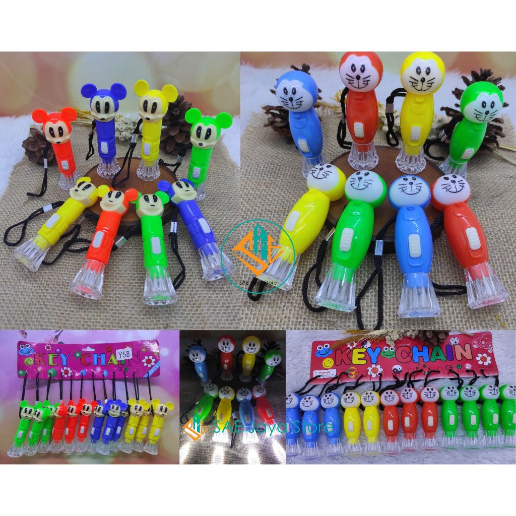 Jual SAE - GANTUNGAN KUNCI SENTER LED KARAKTER MICKEY MOUSE DAN ...