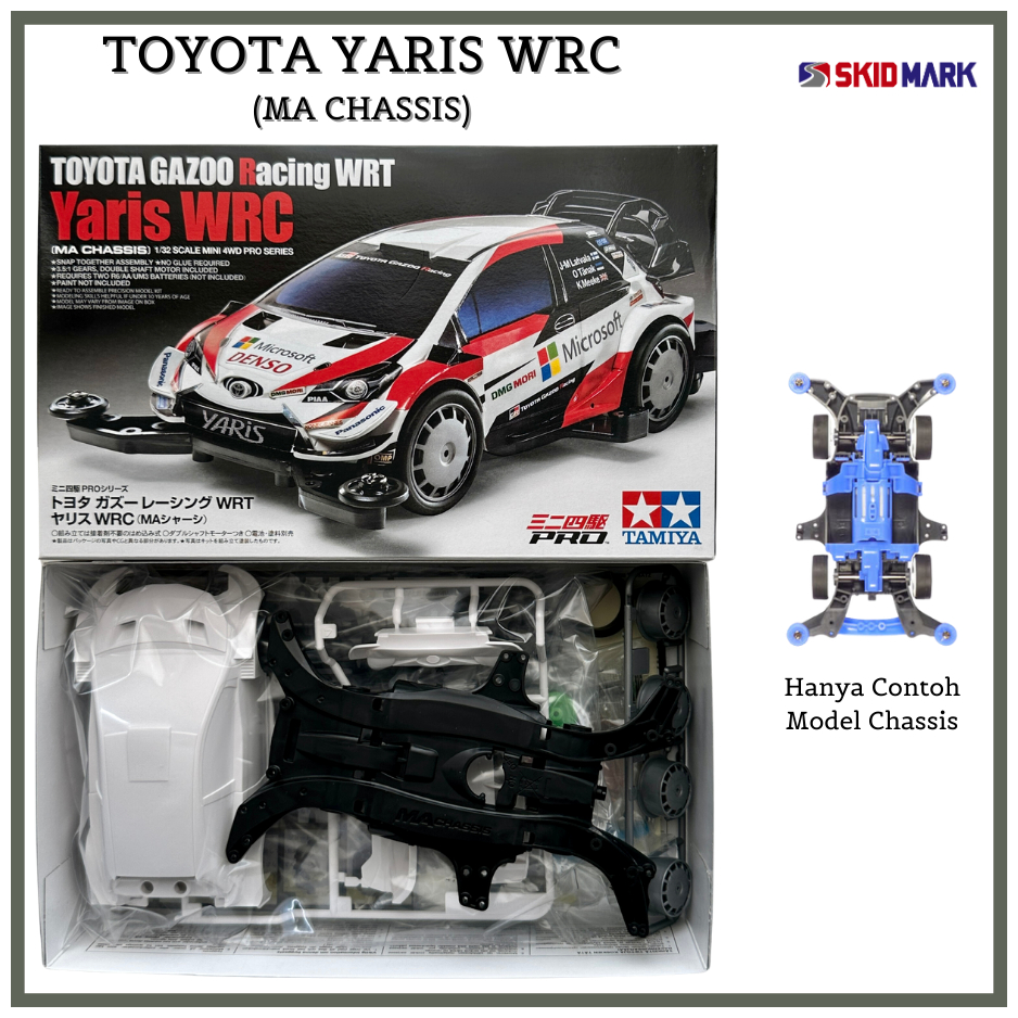 Jual Mobil Rakit Tamiya Mini 4WD - Toyota Yaris WRC MA Chassis ...