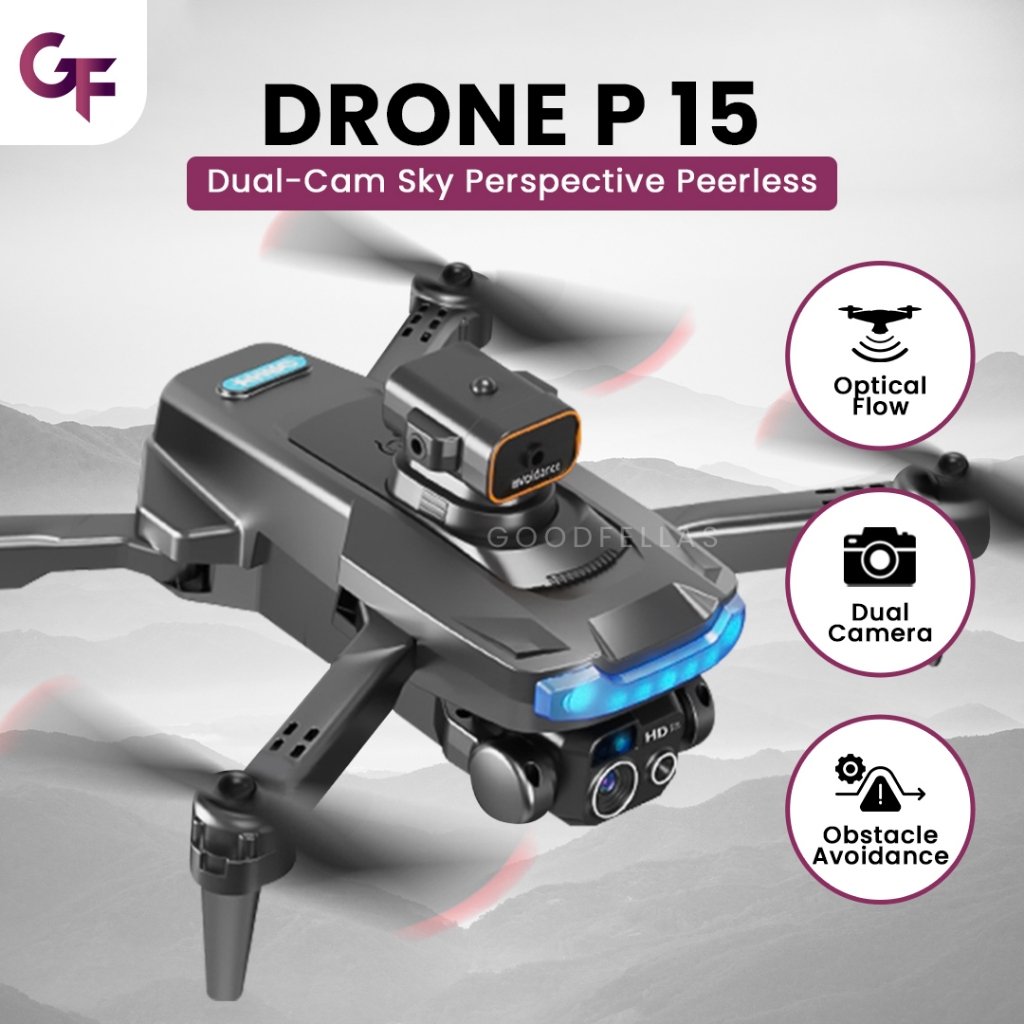 Jual Drone P15 Dual Kamera Automatic Camera Optical Avoidance Sensor ...