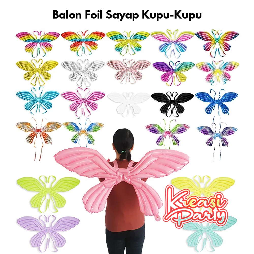 Jual Balon Foil Sayap Kupu Kupu / balon foil ulang tahun dekorasi Anak ...