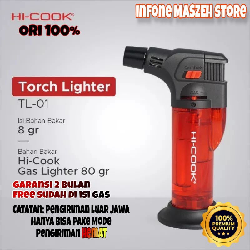 Jual Hi-Cook Korek Api Ori 100% PREMIUM FREE DI isi Gas Gas Torch ...