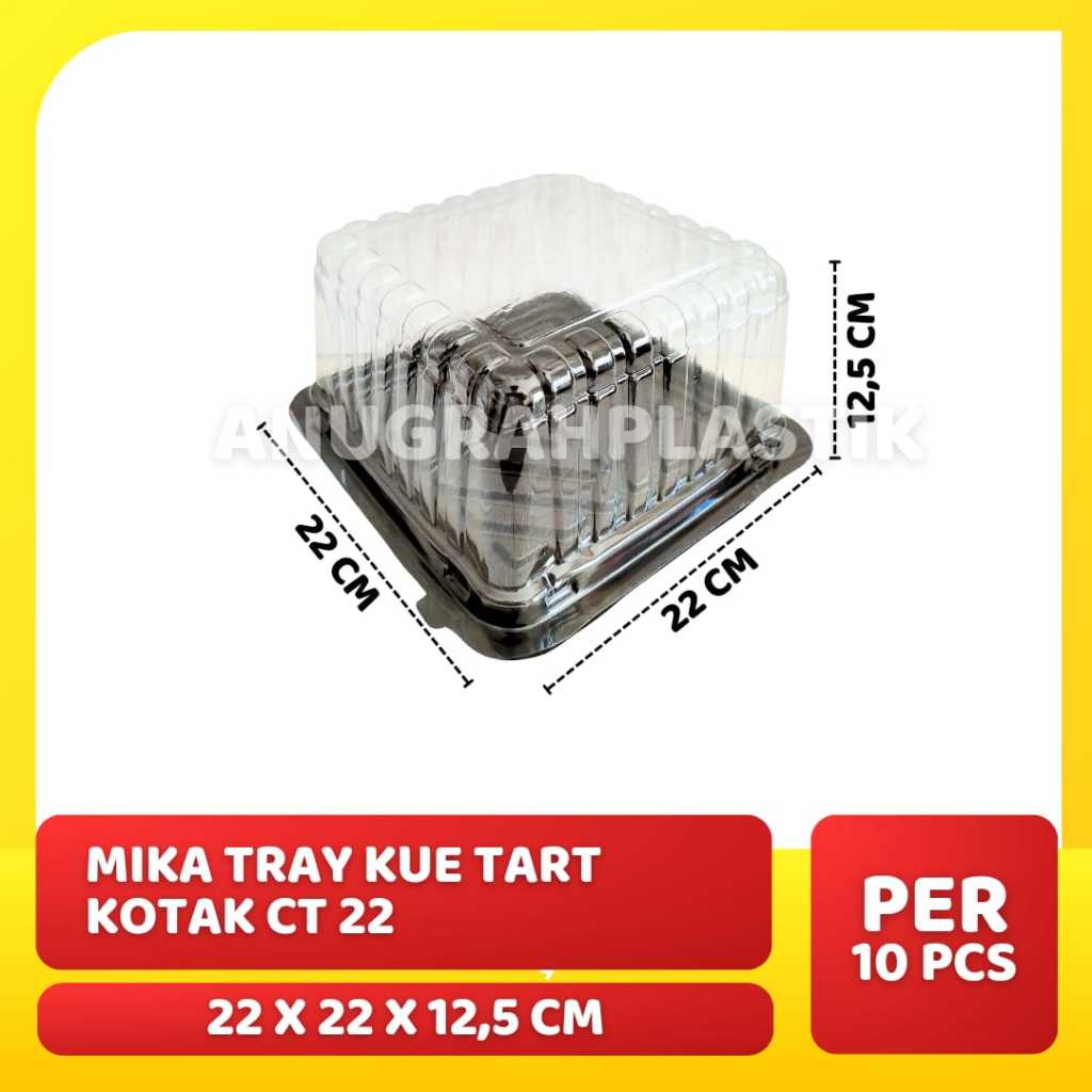 Jual Mika Tart KOTAK kue CT 22 / mika cake tray Tumini (per 10 pcs ...
