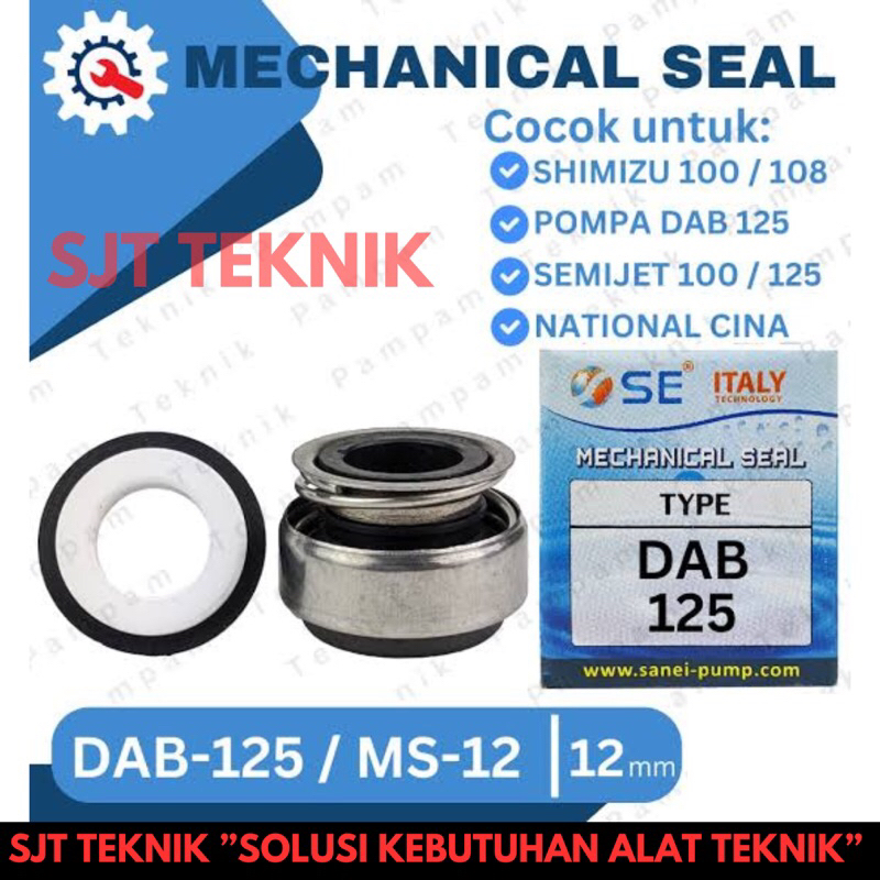 Jual Mekanikal seal sil pompa air listrik dab 125 shimizu 100 108 dab ...