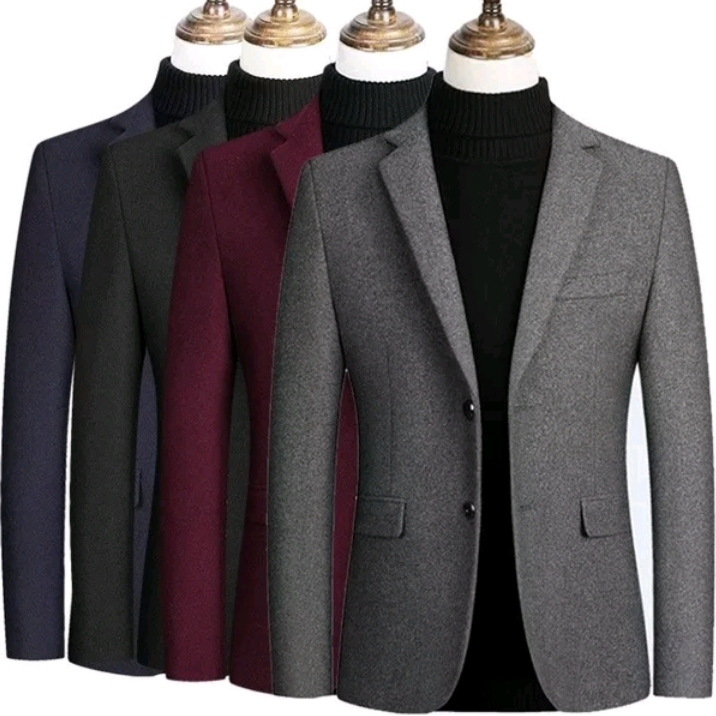 Jual Jas Blazer Pria Hitam Saku 2 Polos Allipant Formal Kancing 2 ...