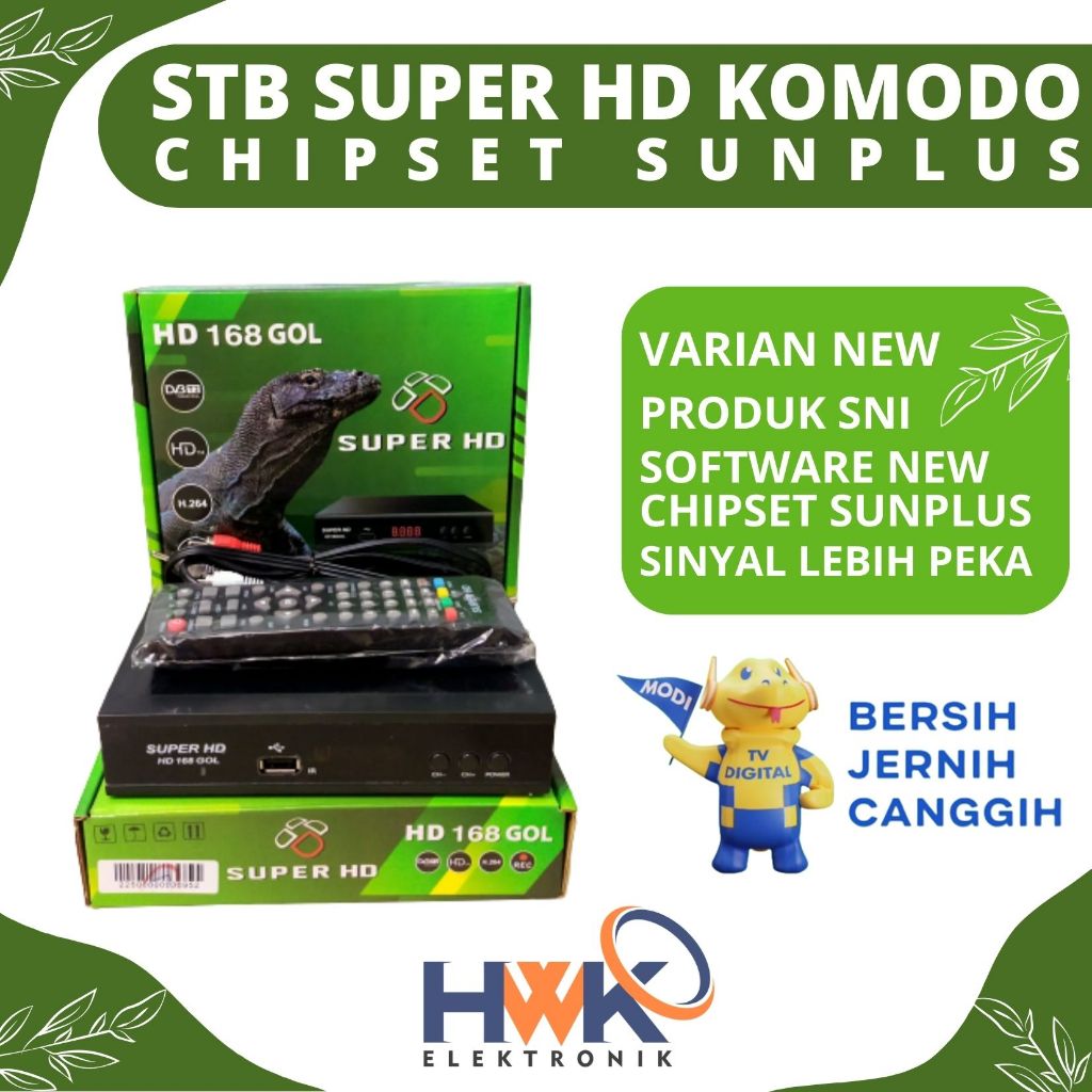 Jual Set top box DVBT2 Super HD Komodo New sinyal kuat | Shopee Indonesia