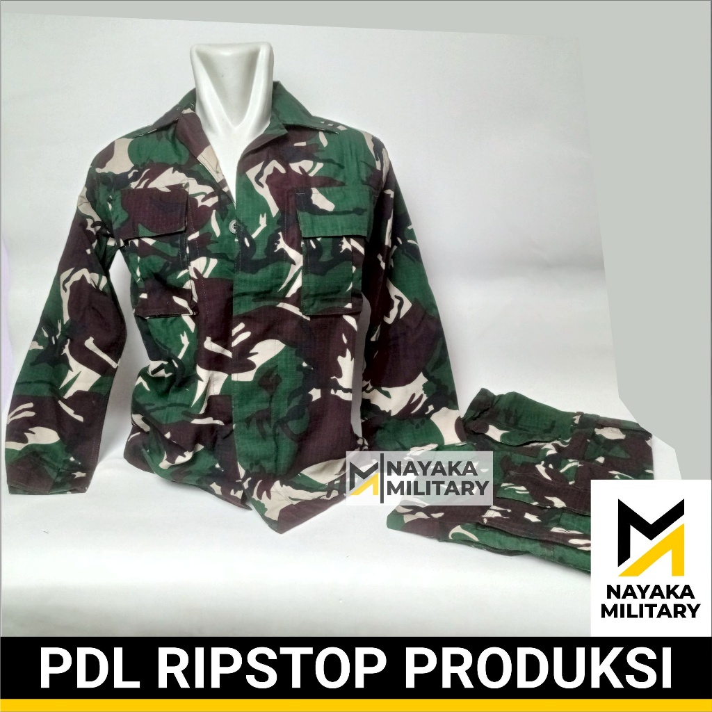 Jual Seragam PDL Ripstop Produksi Setelan Baju Loreng TNI Tentara Stelan Pakaian Lapangan ...