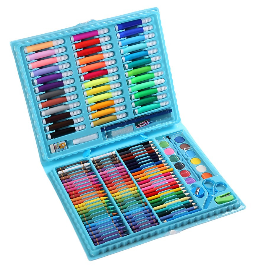 Jual Set Alat Gambar Anak Crayon Gambar Pensil Warna 208 Komplit Alat ...