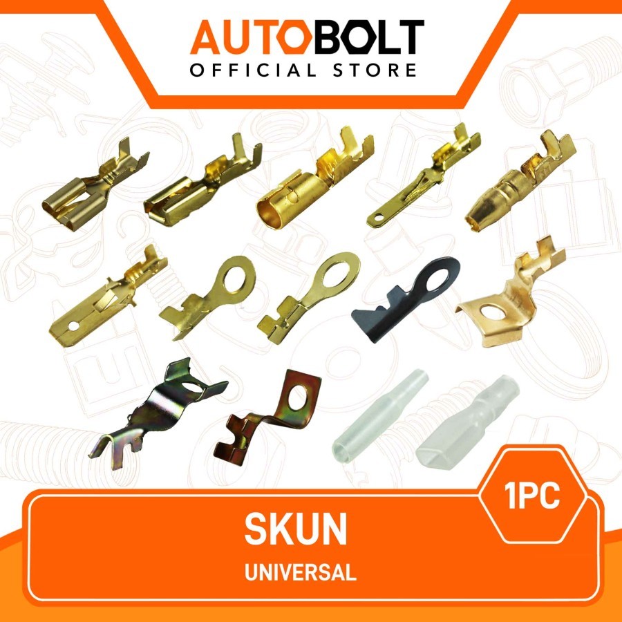 Jual Skun Aki Bulat-Ring-Gepeng Universal Motor-Mobil Silver-Kuning ...