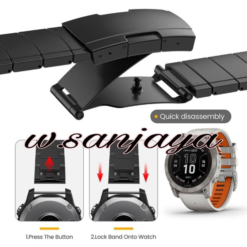 Jual TALI JAM GARMIN FENIX 7X SAPPHIRE SOLAR PRO STRAP WATCH TITANIUM ...