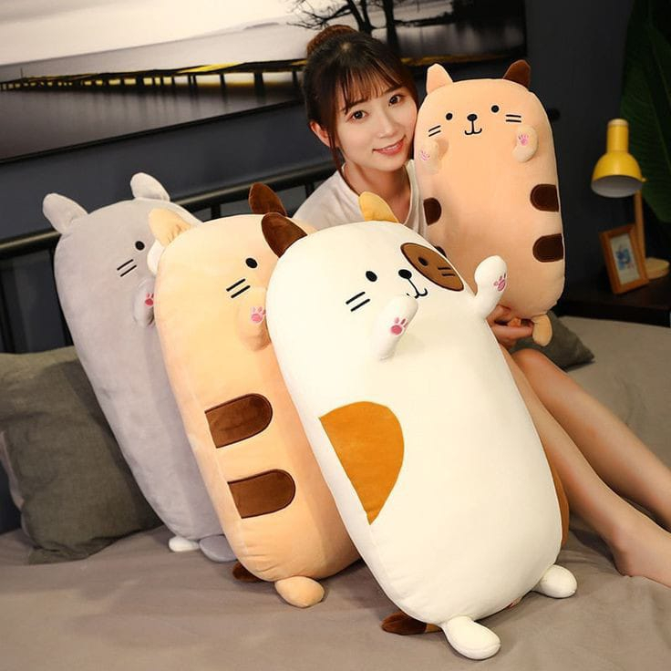 Jual Boneka Bantal Kucing Plushie Soft / Bantal Sofa / Kamar Tidur ...