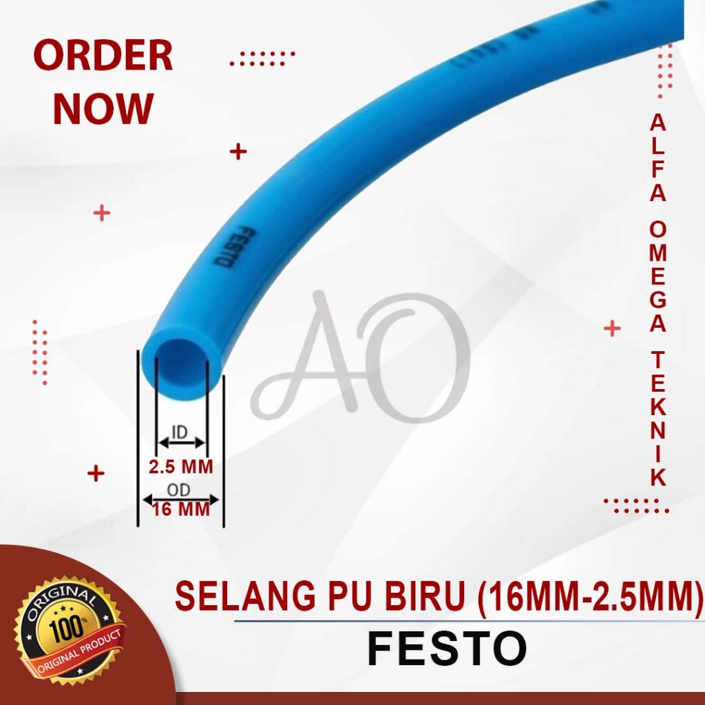 Jual SELANG PU 16MM x 2.5MM BIRU FESTO PNEUMATIC TUBE HOSE POLYURETHANE | Shopee Indonesia