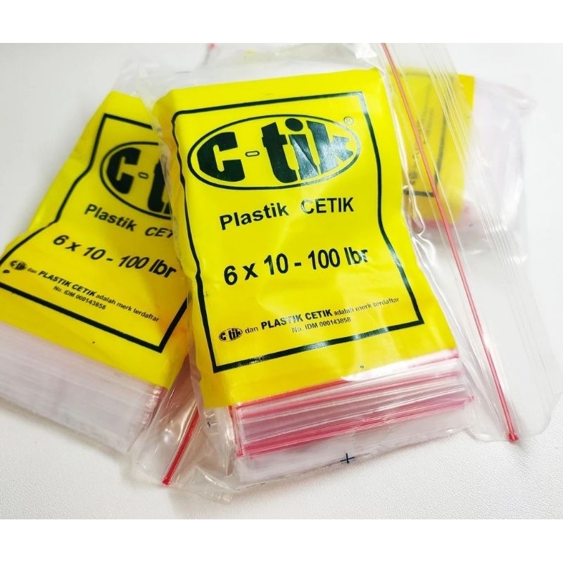 Jual Plastik Klip cetik 6x10 kecil kantong serbaguna dengan Zipper ...