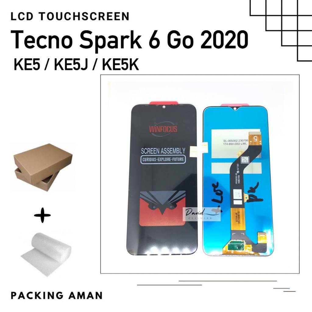 Jual LCD TOUCHSCREEN TECNO SPARK 6 GO 2020 / KE5 / KE5J FULLSET | Shopee Indonesia