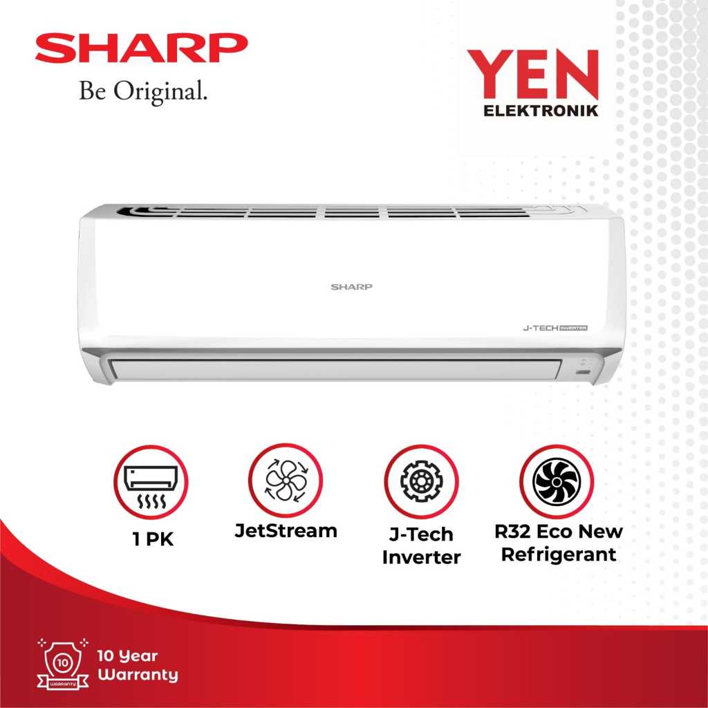 Jual Sharp AC 1 PK AH-X10ZY Air Conditioner J-Tech Inverter Series 720 ...