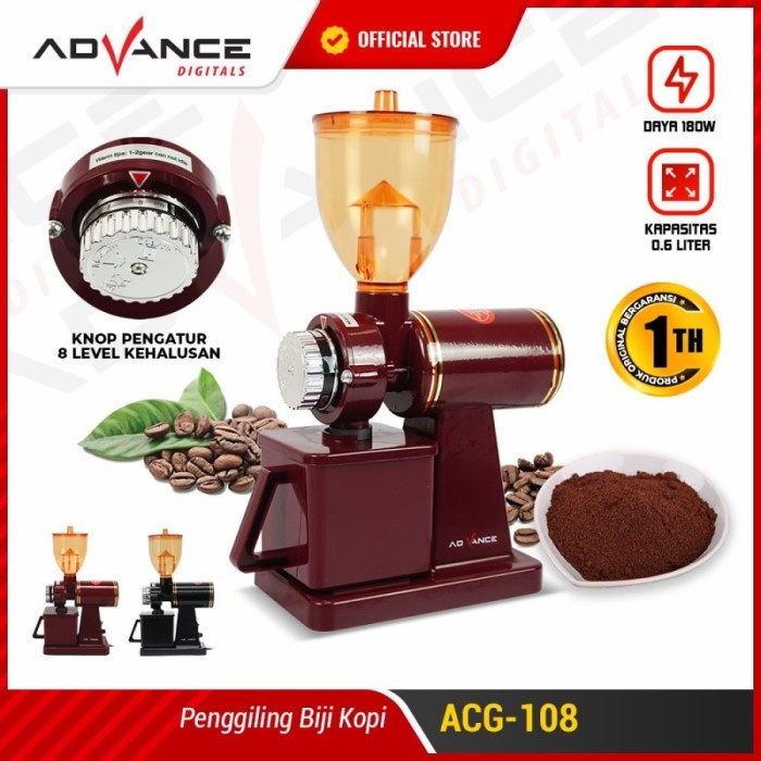 Jual Advance Mesin Penggiling Kopi Elektrik ACG108 ACG 108 Coffee Mill Grinder ACG-108 | Mesin ...