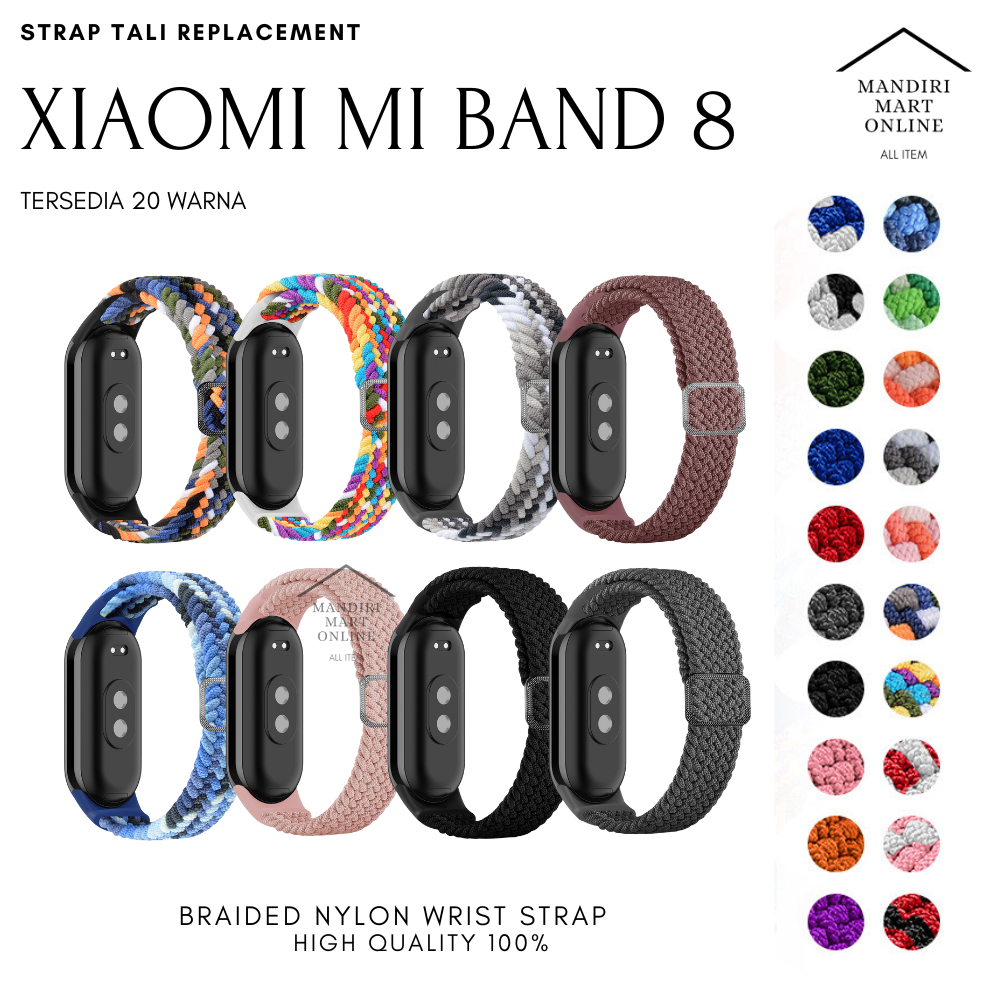 Jual Strap Xiaomi Mi Band 8 Nylon Loop Tali Pengganti Miband 8 Bahan Nilon Elastis | Shopee ...