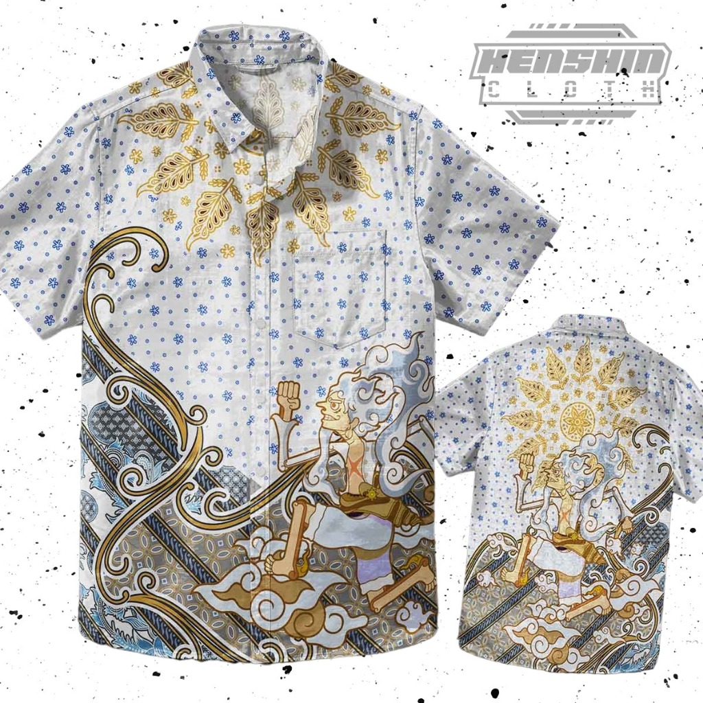 Jual Kemeja Batik Anime One Piece Luffy Gear 5 | Shopee Indonesia