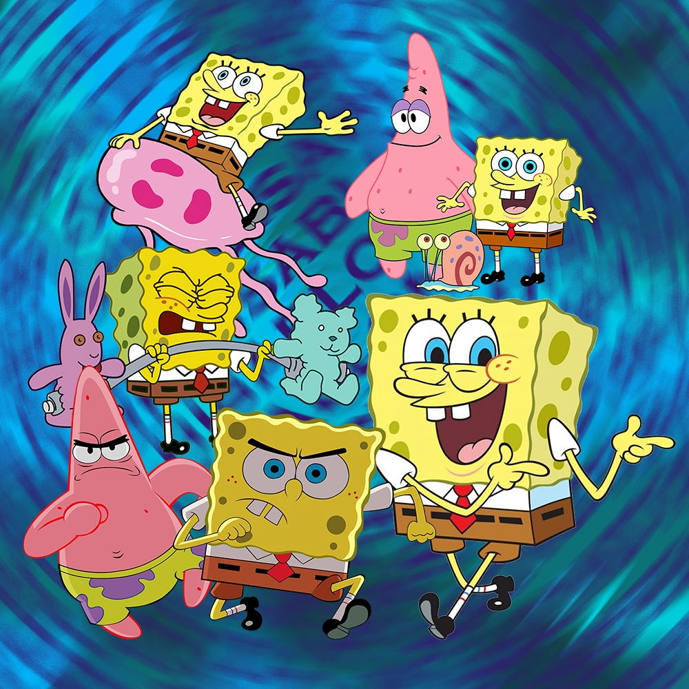 Jual SABLON DTF PRINTING UKURAN A5 (14CM - 15CM) TEMA SPONGEBOB ...