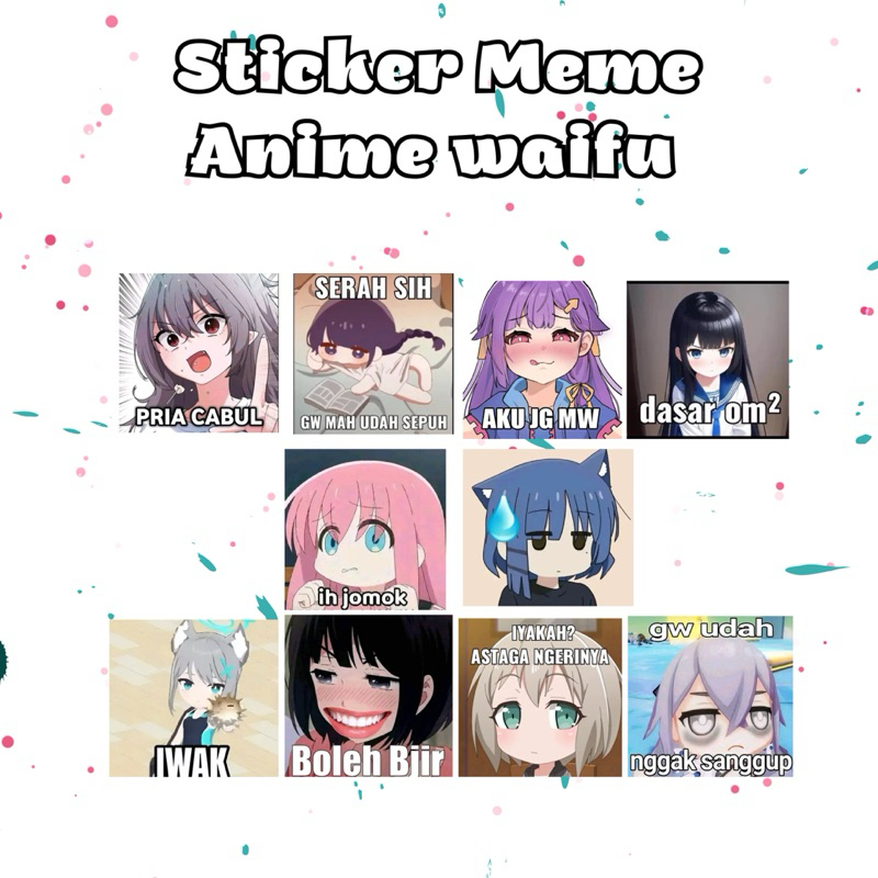 Jual Sticker MEME ANIME WAIFU | Shopee Indonesia