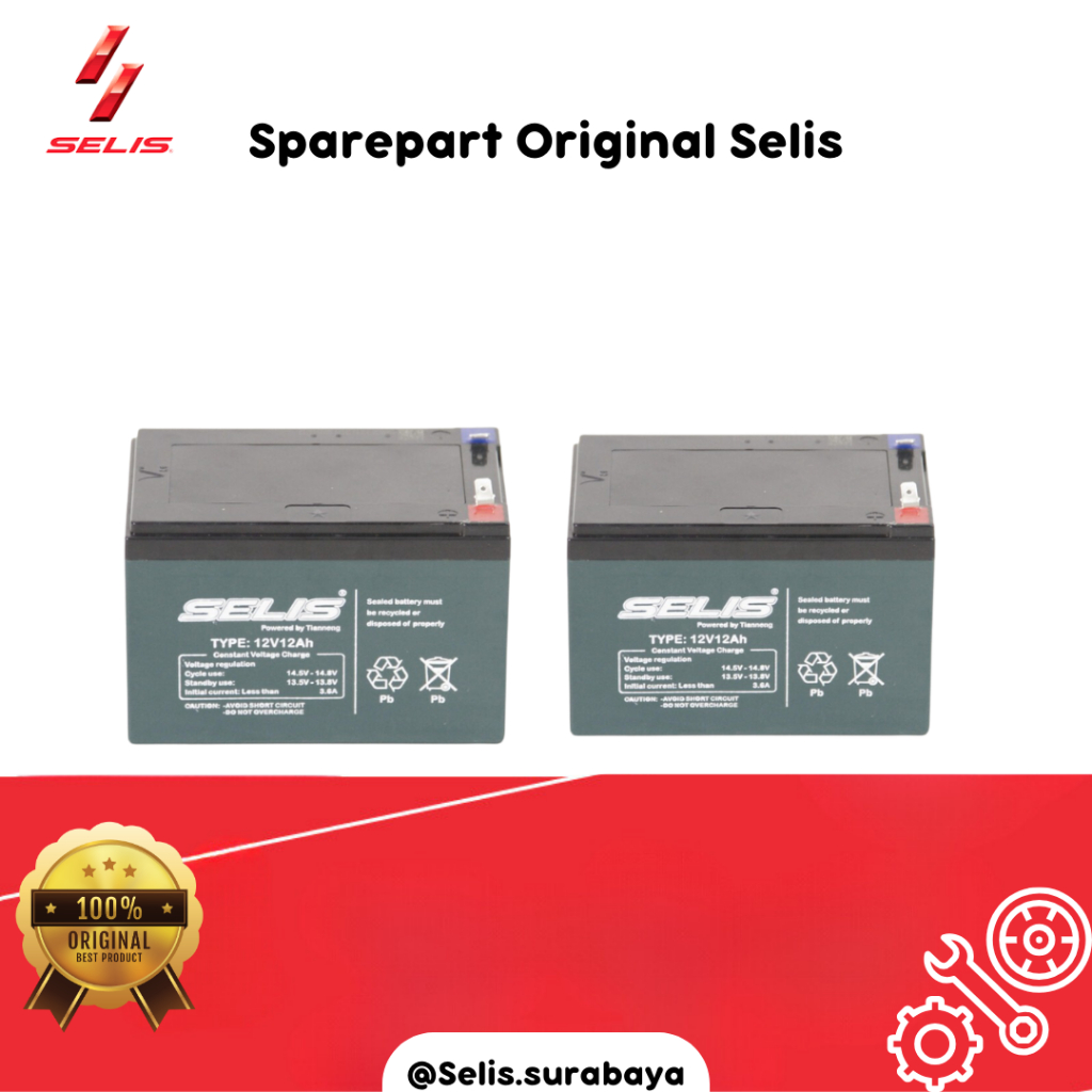 Jual SELIS - Battery 24 Volt 12 Ah Baterai Selis Sepeda Listrik ...