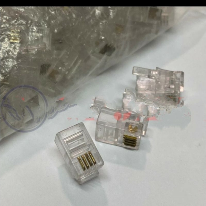 Jual KONEKTOR PIN RJ9 KEPALA TELEPON KABEL SPIRAL GAGANG RJ 9 1 PCS ...