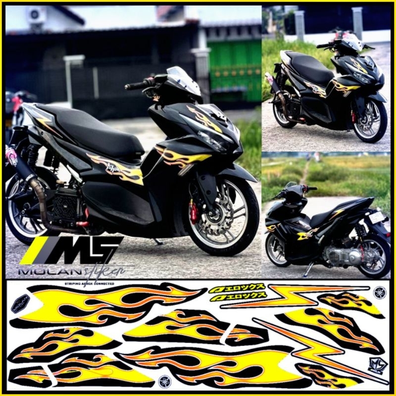 Jual Decal Sticker Striping Variasi Aerox New Api All New Aerox 155 ...