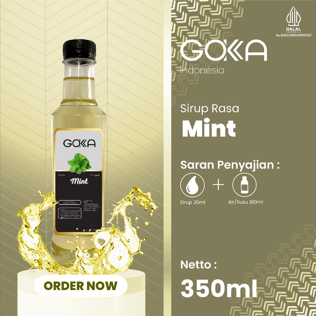 Jual Sirup Minuman Gokka Rasa Mint / Gokka Syrup Rasa Mint 350ml ...