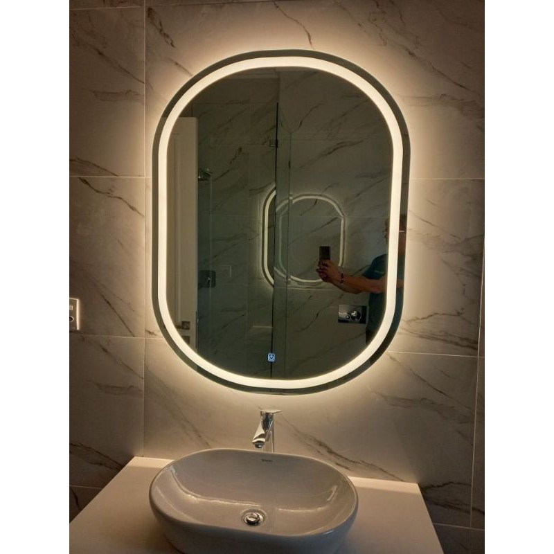 Jual cermin lampu oval touchscreen | Shopee Indonesia