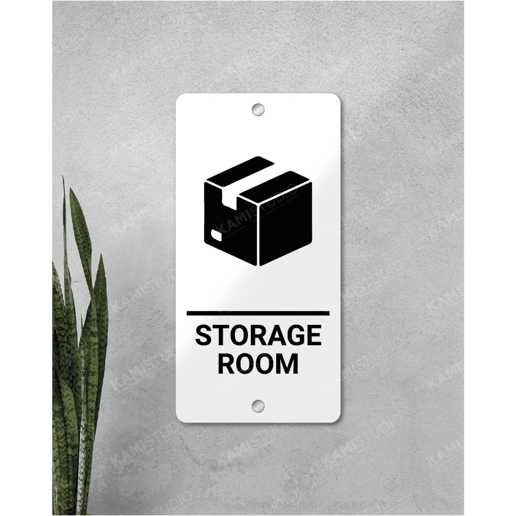 Jual TULISAN STORAGE ROOM 30X15 CM BAUT KACA POTRAIT/ SIGN BAUT KACA ...