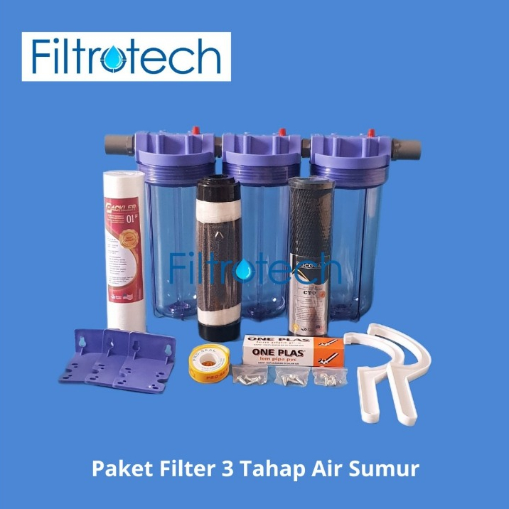 Jual Paket Housing Filter Air Sumur / Karat / Besi 3 tahap Housing 10 ...